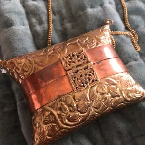 Vintage | Bags | Vintage Brass And Copper Handbag | Poshmark